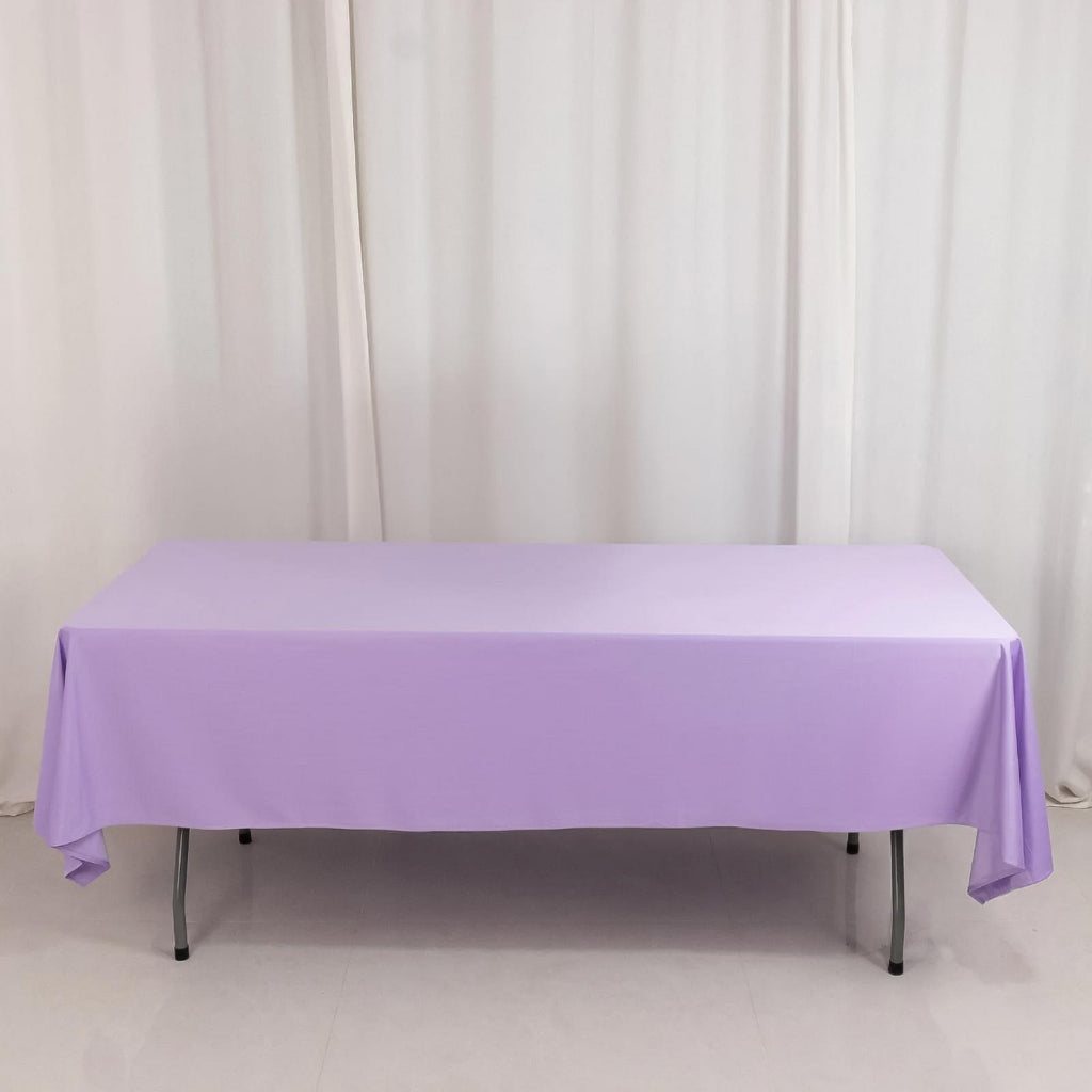 Scuba Rectangular Tablecloth 60"x102" Lavender Lilac | TableclothsFactory