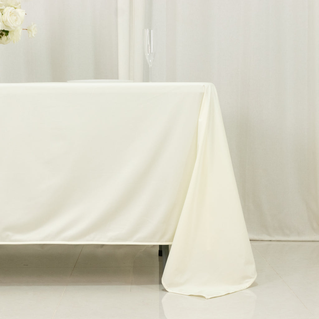 Scuba 72x120 Ivory Tablecloth | TablesclothsFactory