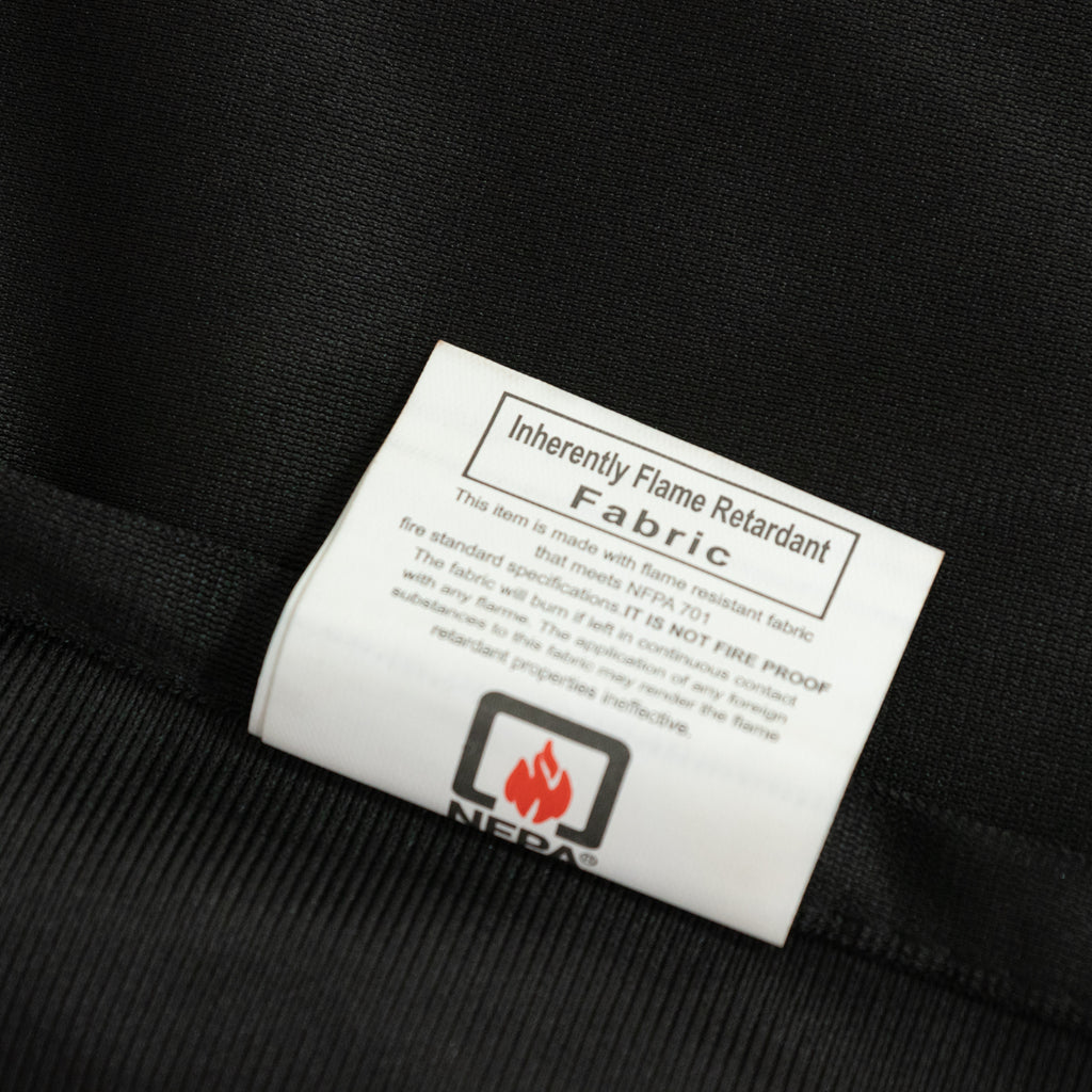 Fire Retardant Scuba Tablecloth 90x156 Black | TableclothsFactory