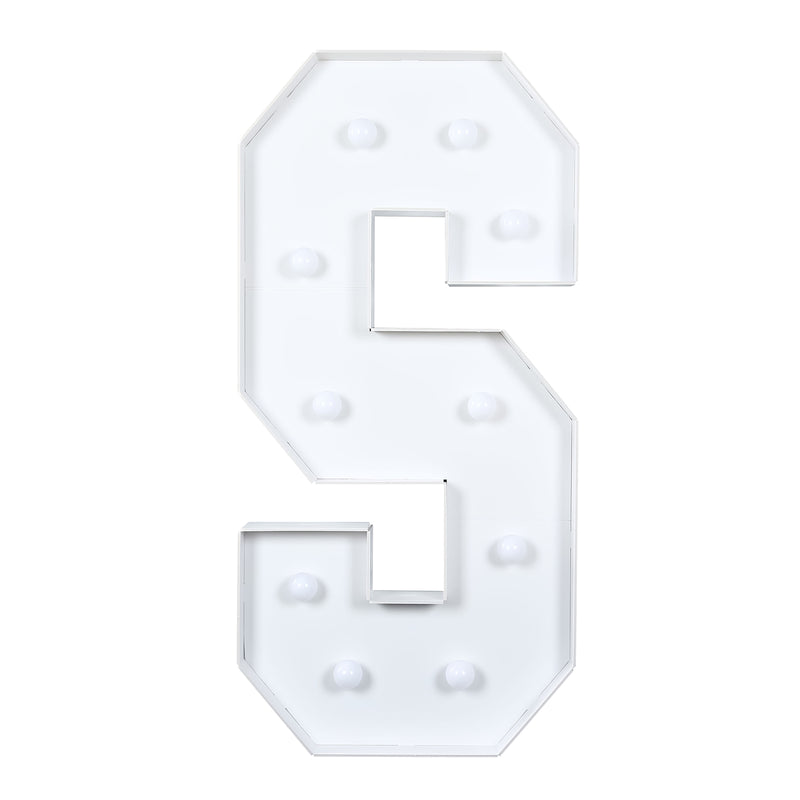 4ft White LED Marquee Number "1" by TableclothsFactory