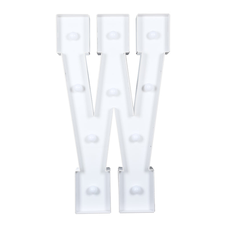 4ft White LED Marquee Number "1" by TableclothsFactory