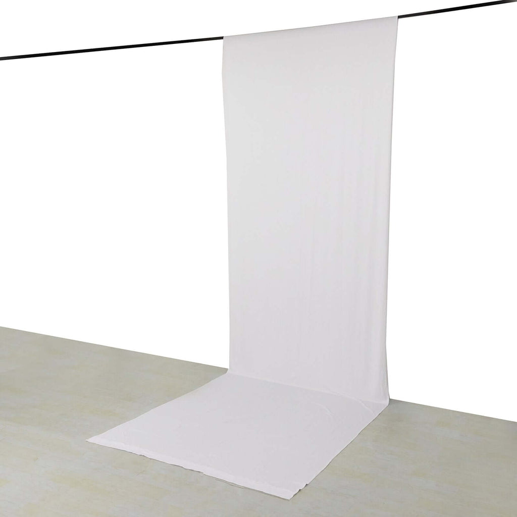 White Spandex Event Curtain Drapes 5ftx16ft | tableclothsfactory.com