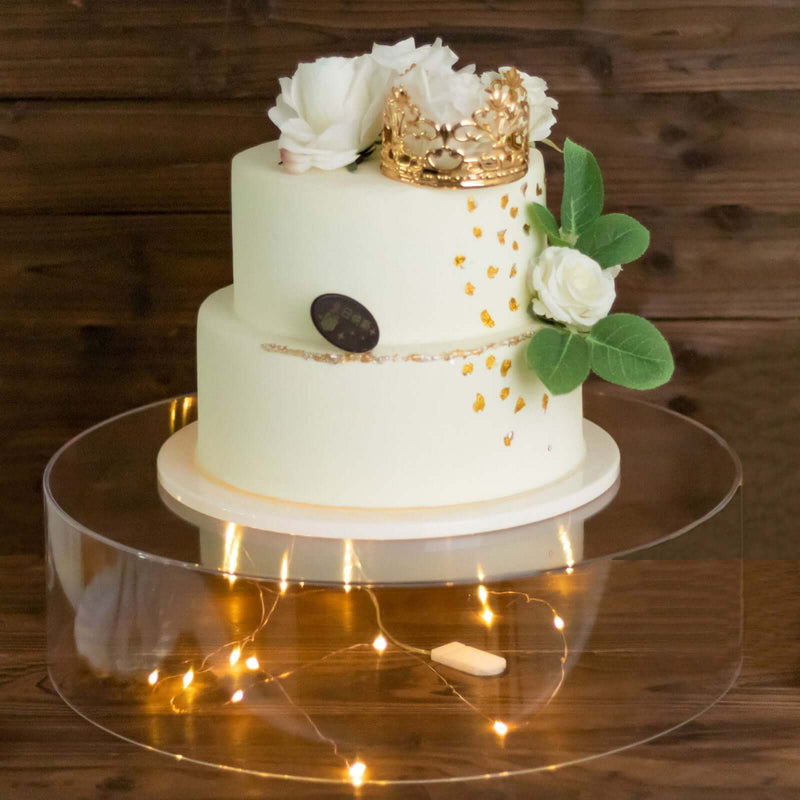 Clear Acrylic Cake Box Stand 18x18" by TableclothsFactory.com