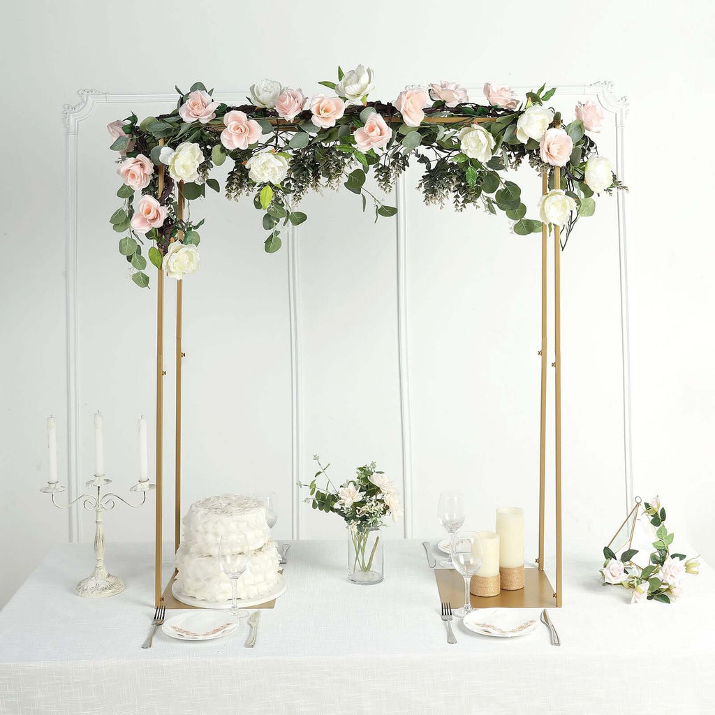 Over-The-Table Adjustable Metal Arch Gold 48" | TableclothsFactory