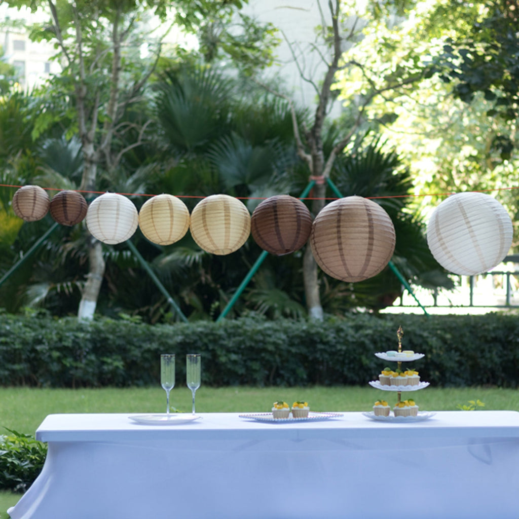Assorted Natural Brown Paper Lantern | TableclothsFactory