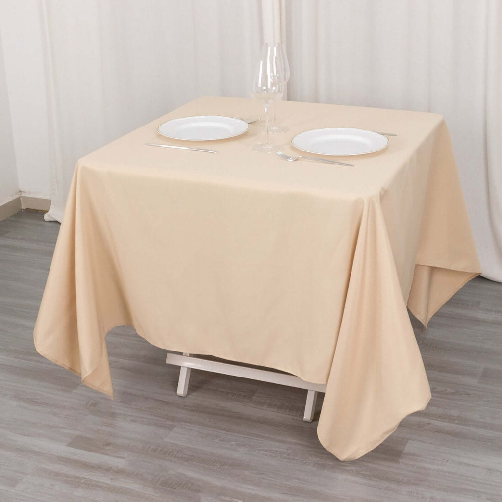 Polyester Tablecloth 90"x132" Nude | TableclothsFactory