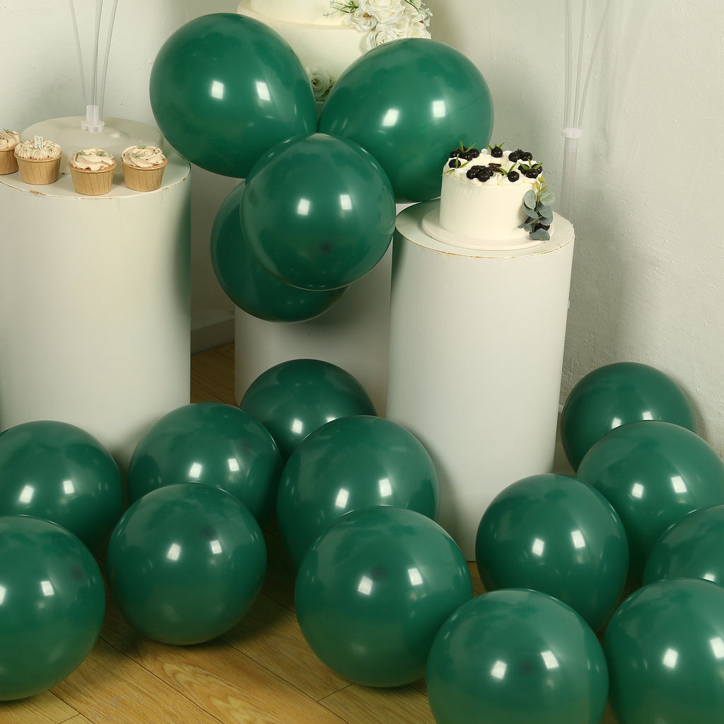 12" Emerald Biodegradable Balloons | TableclothsFactory