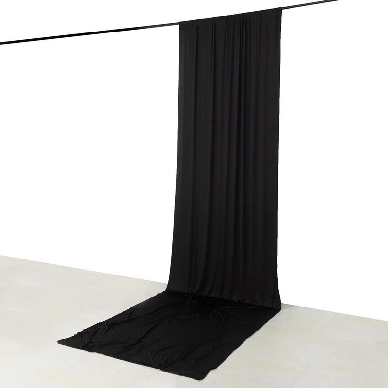 Black 4-Way Stretch Spandex Event Curtain | TableclothsFactory