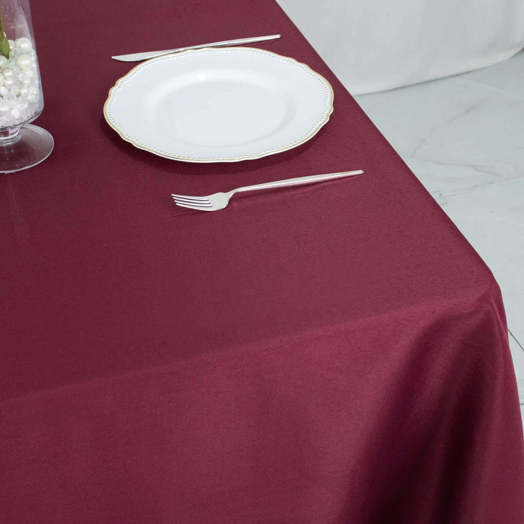 Premium Polyester Overlay 70"x70" Burgundy | TableclothsFactory
