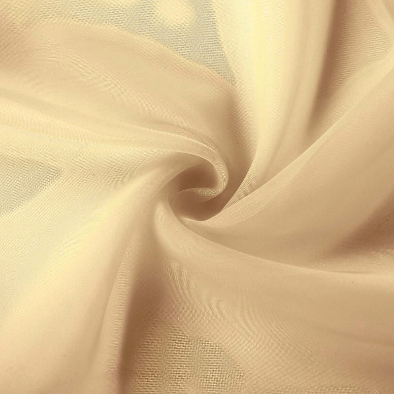 Ivory Chiffon Curtain Panel 5ftx14ft | TableclothsFactory