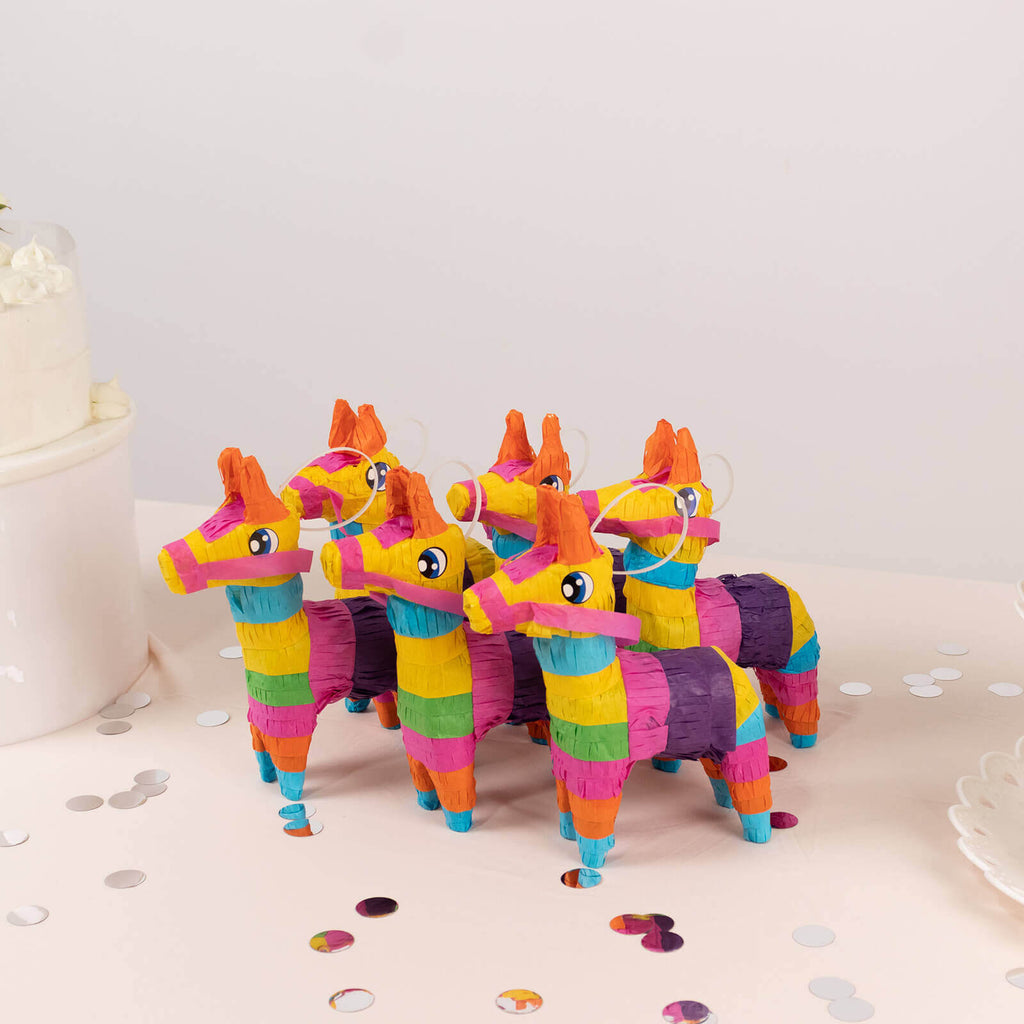 Little Rainbow Llama Pinatas 3 Pack | TableclothsFactory