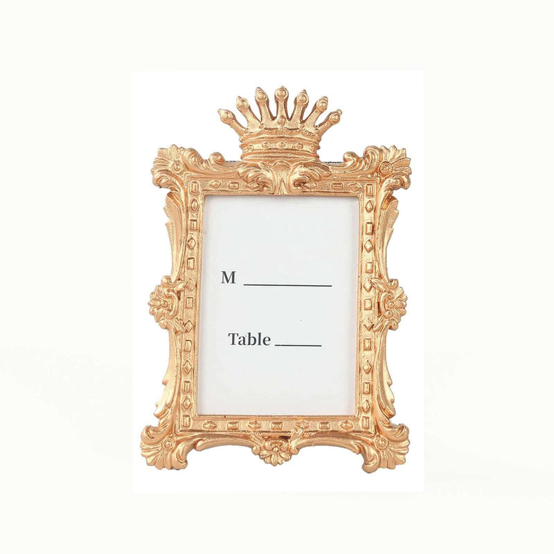 Resin Baroque Rectangle Picture Frame White 4"x3" by TableclothsFactory.com
