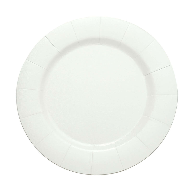 Disposable Round Charger Plates White 13" | TableclothsFactory