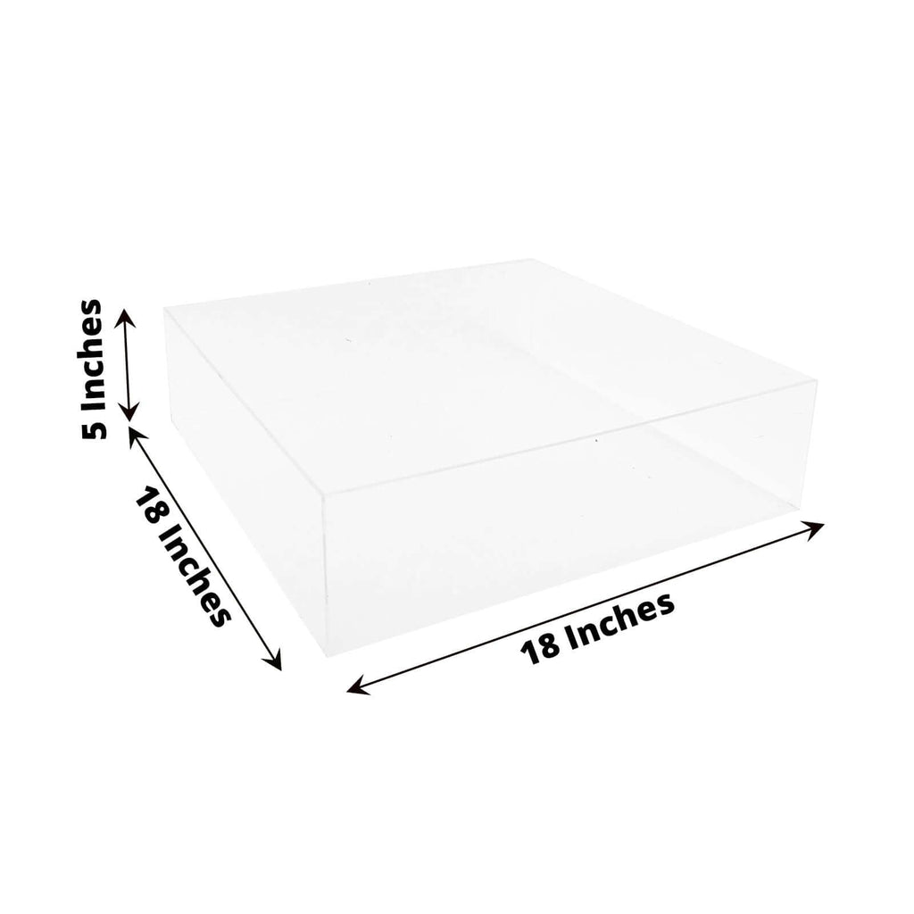 Clear Acrylic Cake Box Stand 18x18" | TableclothsFactory