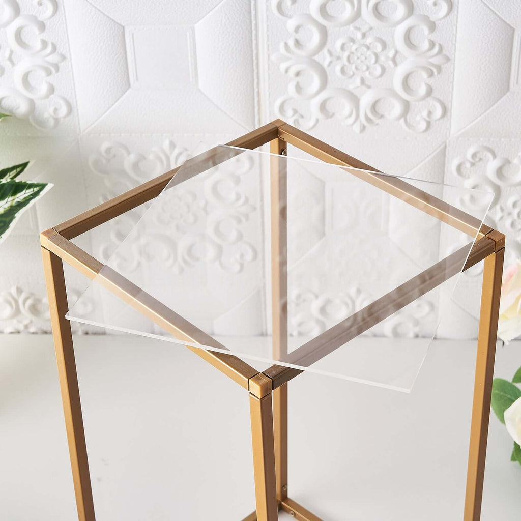 Acrylic Square Plexiglass Sheets Clear 12" | TableclothsFactory
