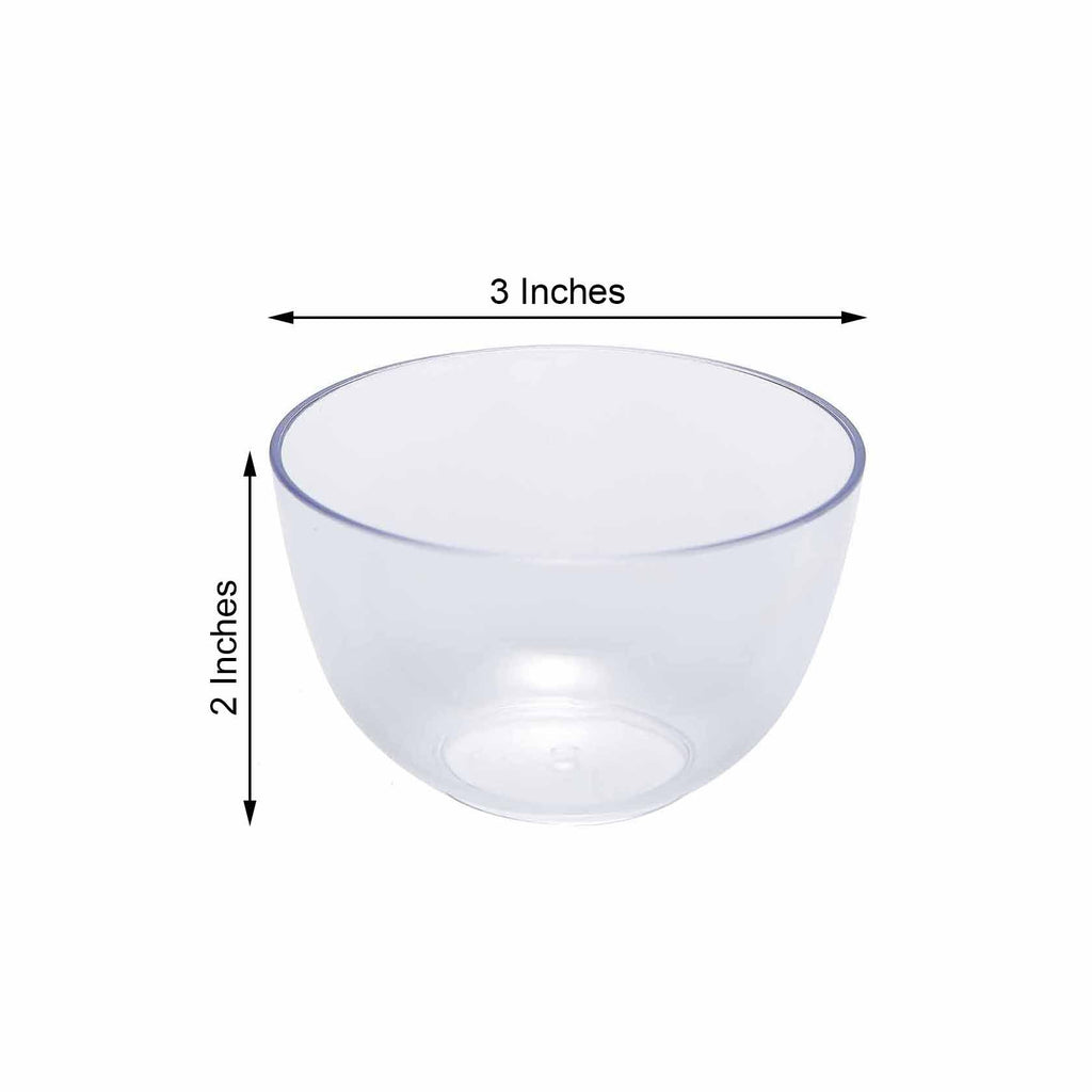 Plastic Mini Snack Bowls 4oz Clear | TableclothsFactory