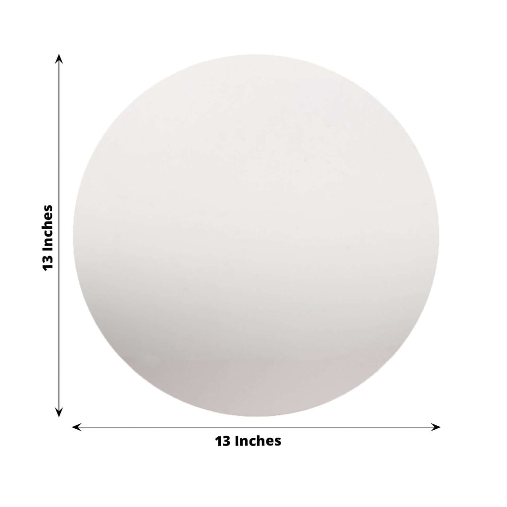 Acrylic Mirror Chargers Silver Round 13" | TableclothsFactory