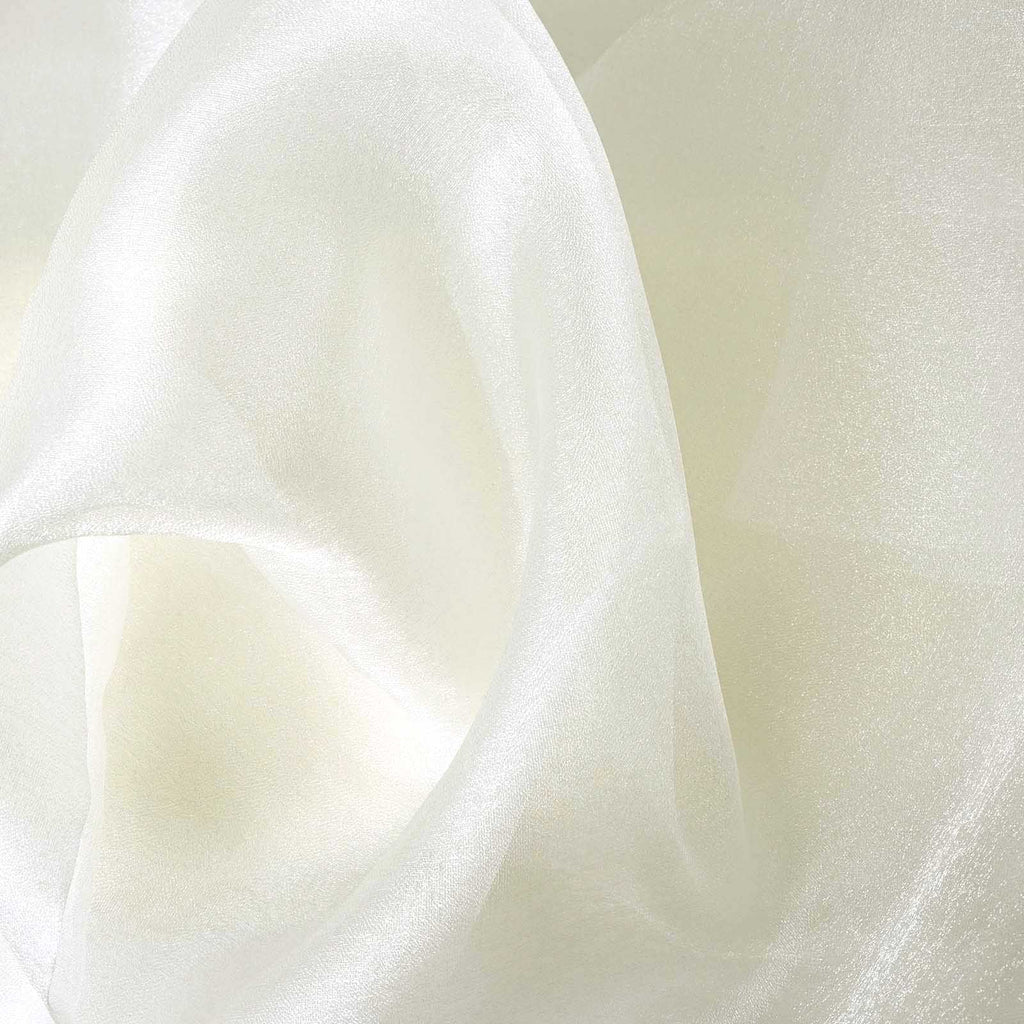 Ivory Sheer Chiffon Fabric Bolt 12"x10yd | TableclothsFactory