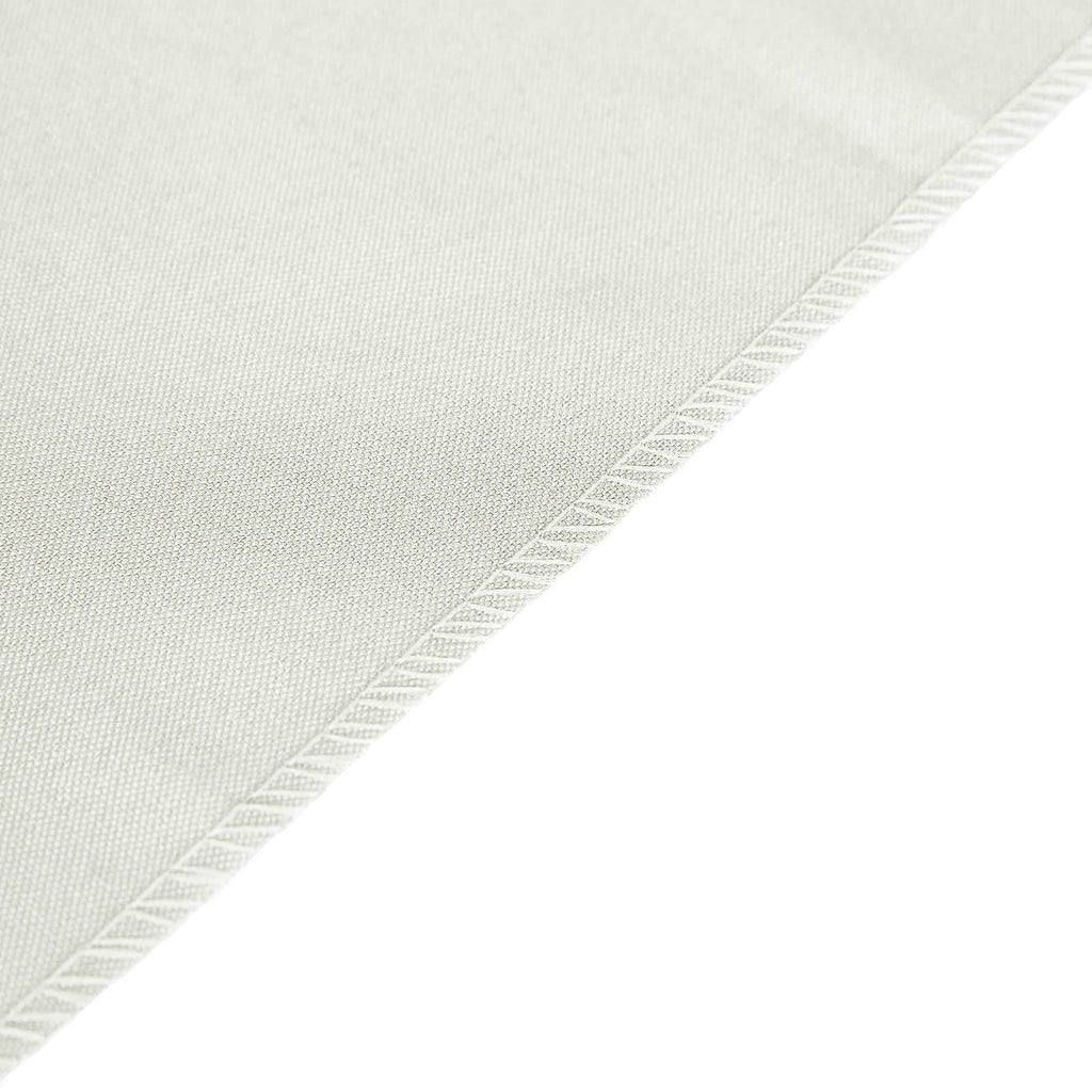 Polyester Table Runner 12"x108" Ivory | TableclothsFactory