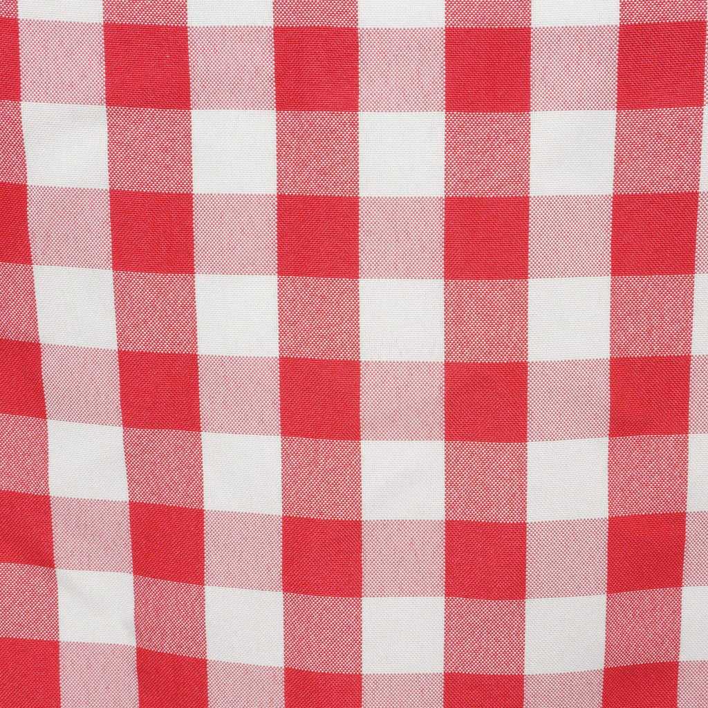 Gingham Table Runner 14"x108" Red/White | TableclothsFactory