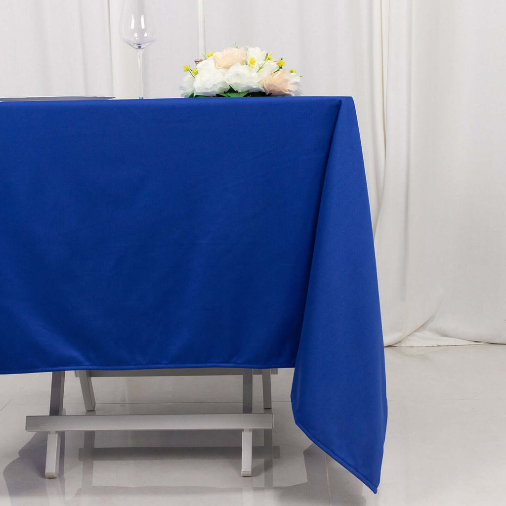 Premium Scuba Tablecloth 70"x70" Royal Blue | TableclothsFactory