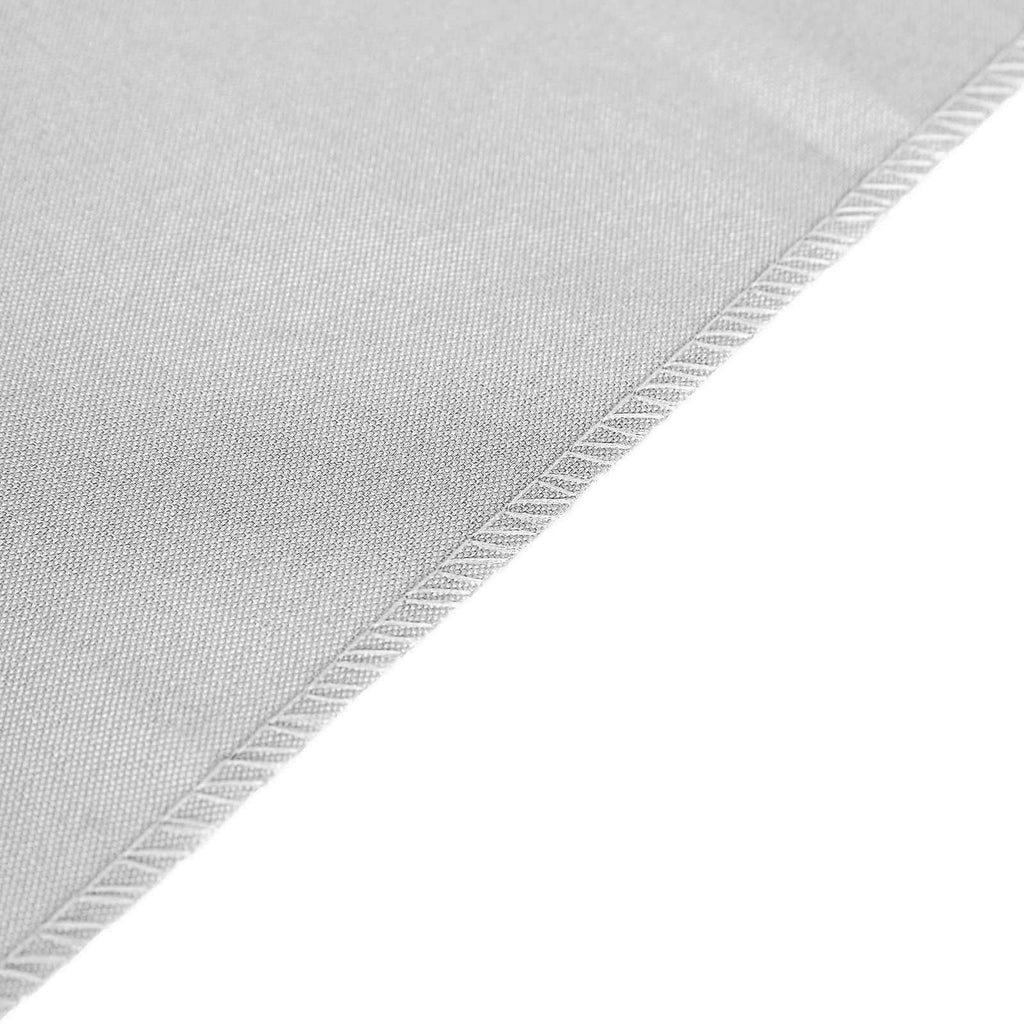Polyester Table Runner 12"x108" Silver | TableclothsFactory