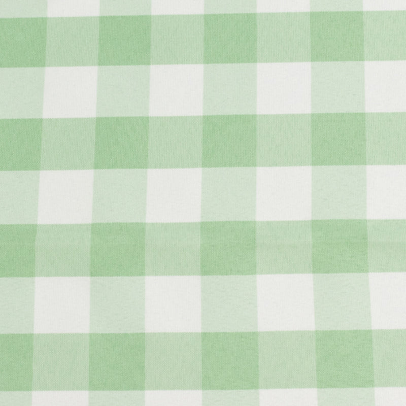 Checkered Tablecloth 90" White/Sage Green | TableclothsFactory