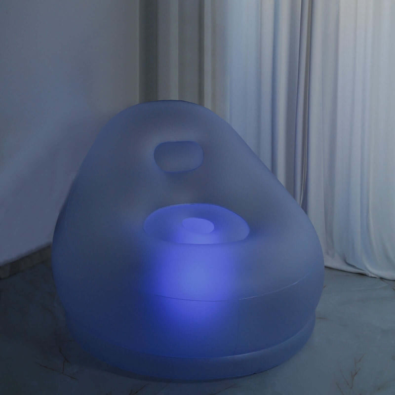 22" Color Changing LED Inflatable Pouf Ottoman | TableclothsFactory