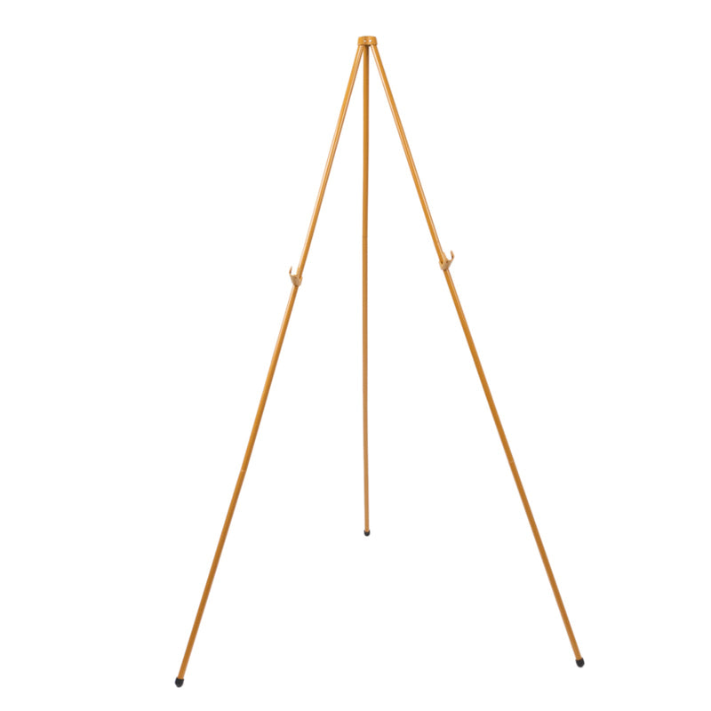 65" Adjustable Gold Metal Easel Stand | TableclothsFactory
