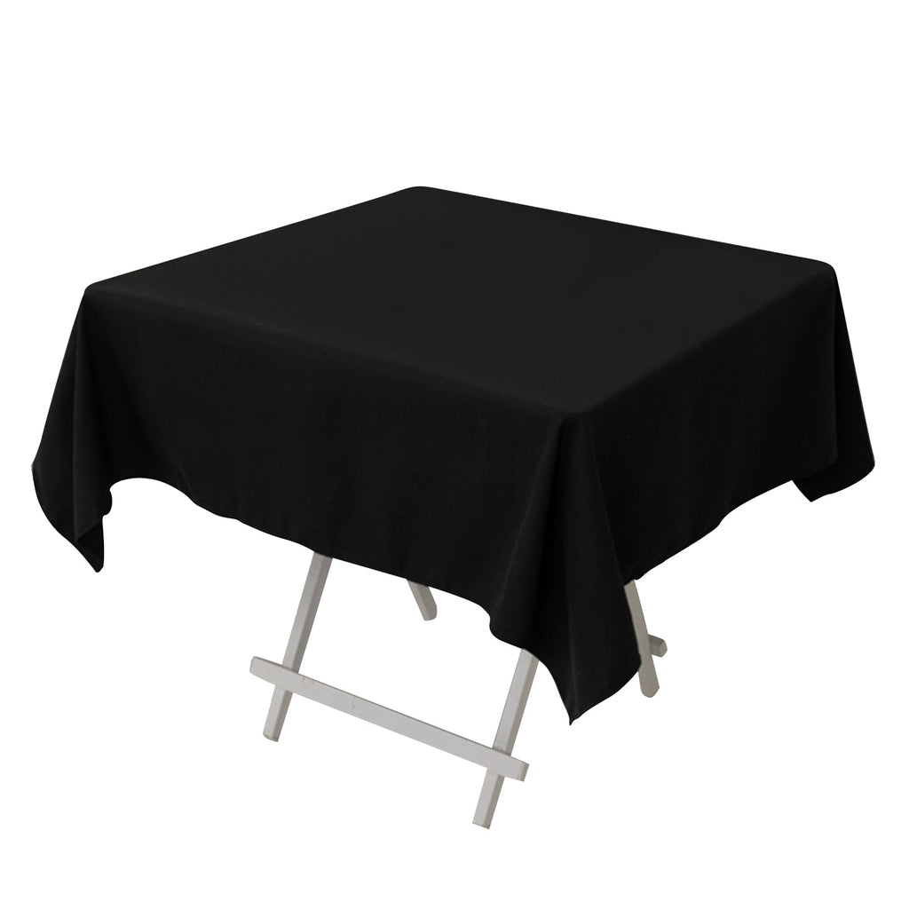 Cotton Blend Tablecloth 54"x54" Black | TableclothsFactory