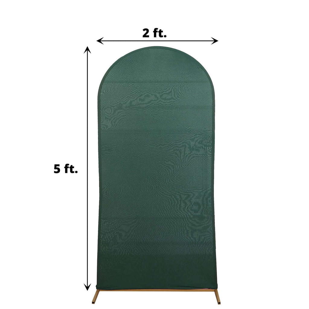5ft Matte Hunter Green Spandex Backdrop Cover | TableclothsFactory