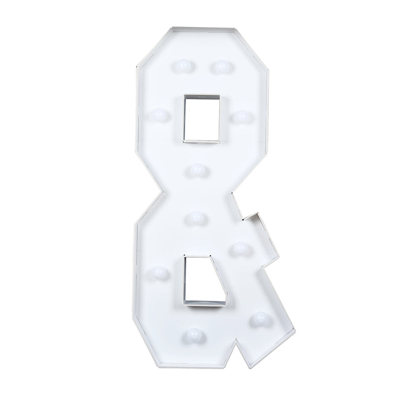 4ft White LED Marquee Number "4" | TableclothsFactory