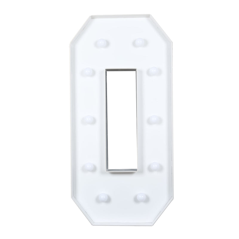 4ft White LED Marquee Number "6" | TableclothsFactory