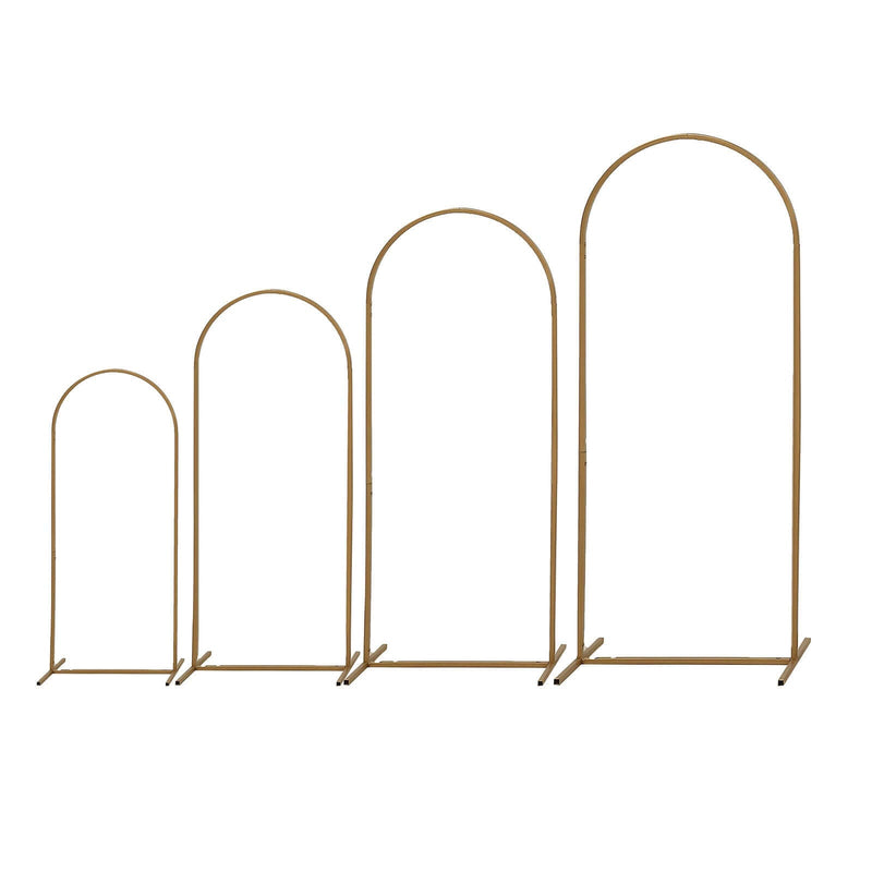 Gold Metal Balloon Flower Backdrop Stands - 6ft & 8ft | TableclothsFactory