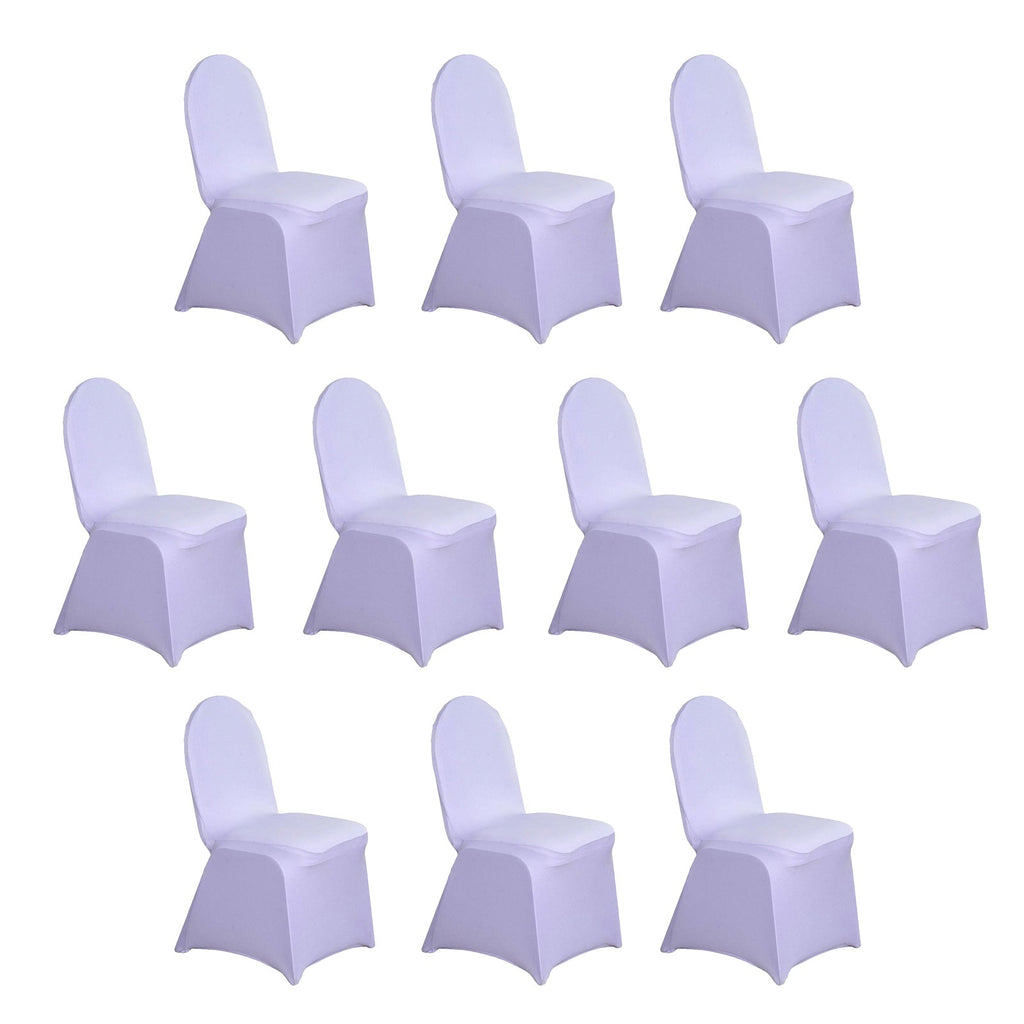 10 Pack Spandex Banquet Chair Cover Lavender | TableclothsFactory