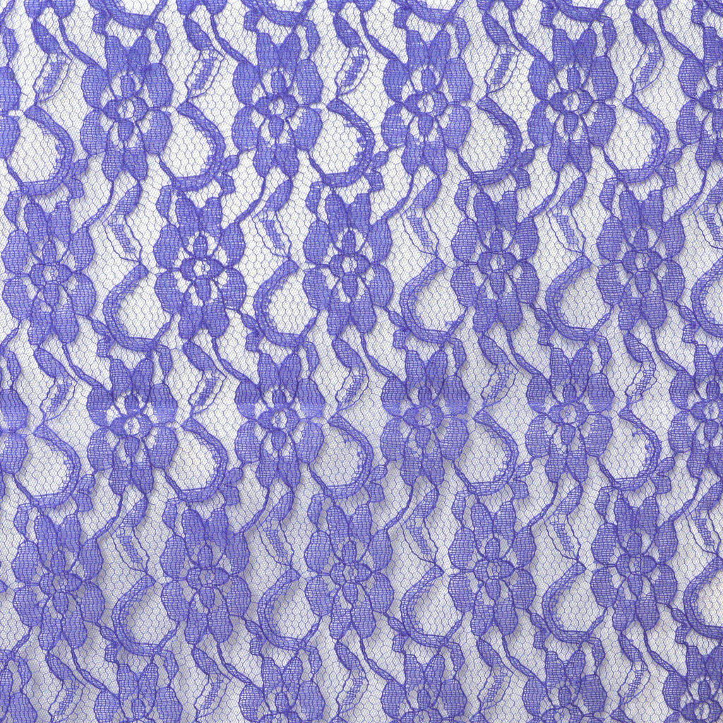 Floral Lace Table Runner 12"x108" Royal Blue | TableclothsFactory