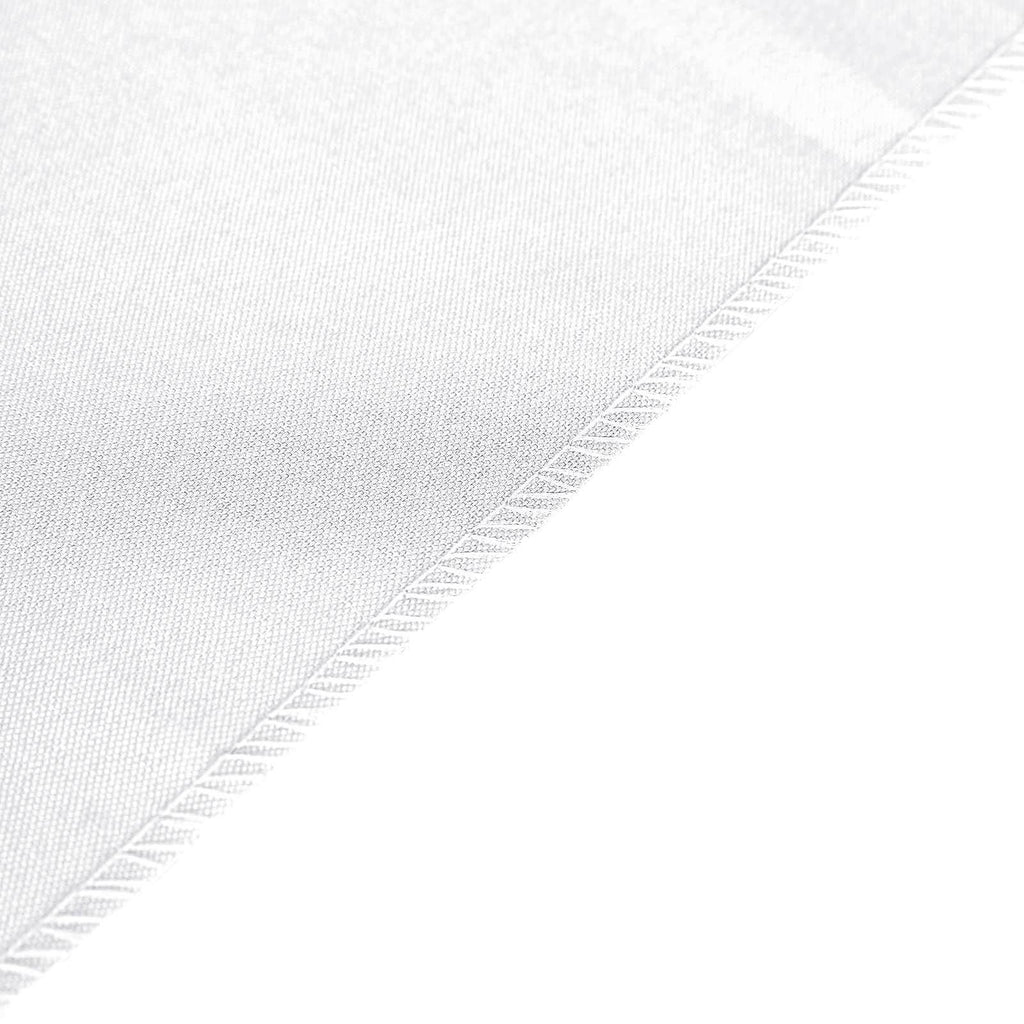 Polyester Table Runner 12"x108" White | TableclothsFactory