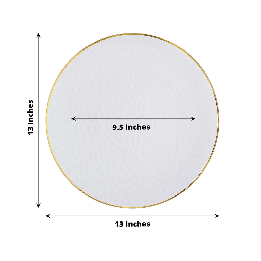 Clear Hammered Charger Plates 13" | TableclothsFactory