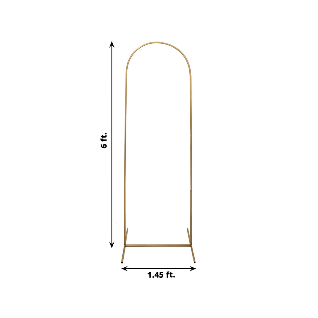 Gold Metal Round Top Backdrop Stand | TableclothsFactory
