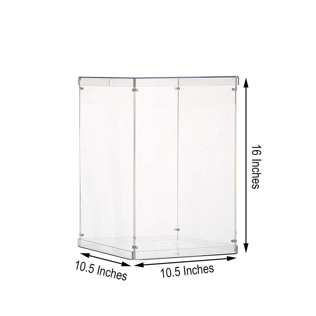 Clear Acrylic Pedestal Riser Display Box 16" | TableclothsFactory