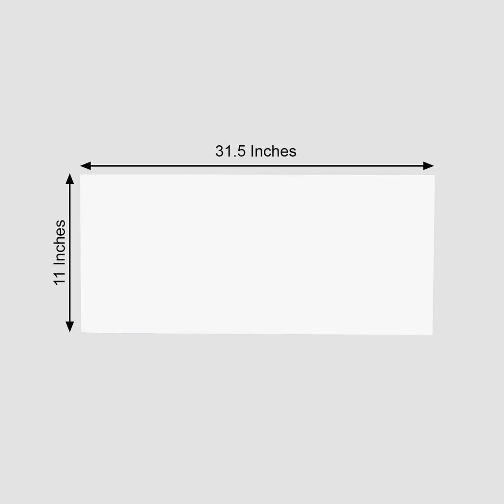 Acrylic Rectangular Plexiglass Sheets White 32"x11" | TableclothsFactory
