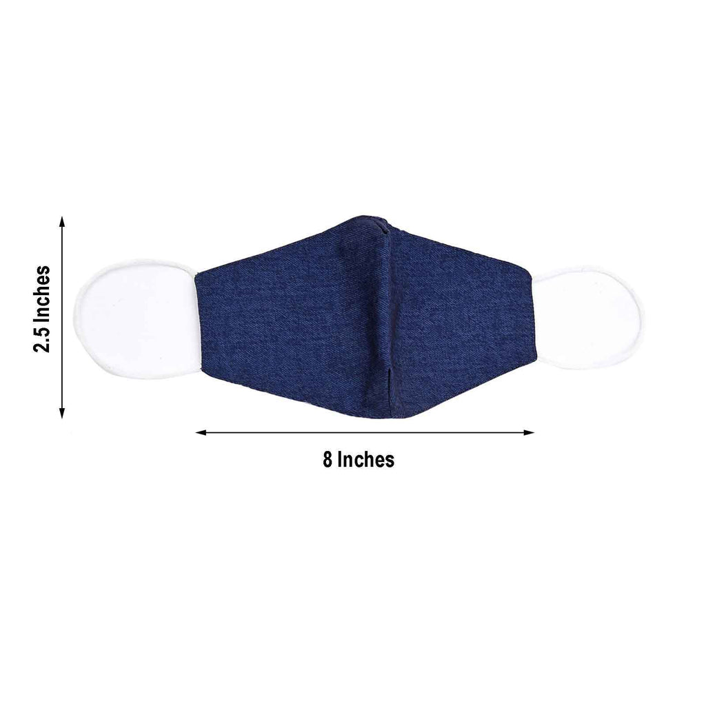 Organic Cotton Blue Denim Face Masks - 5 Pack | TableclothsFactory