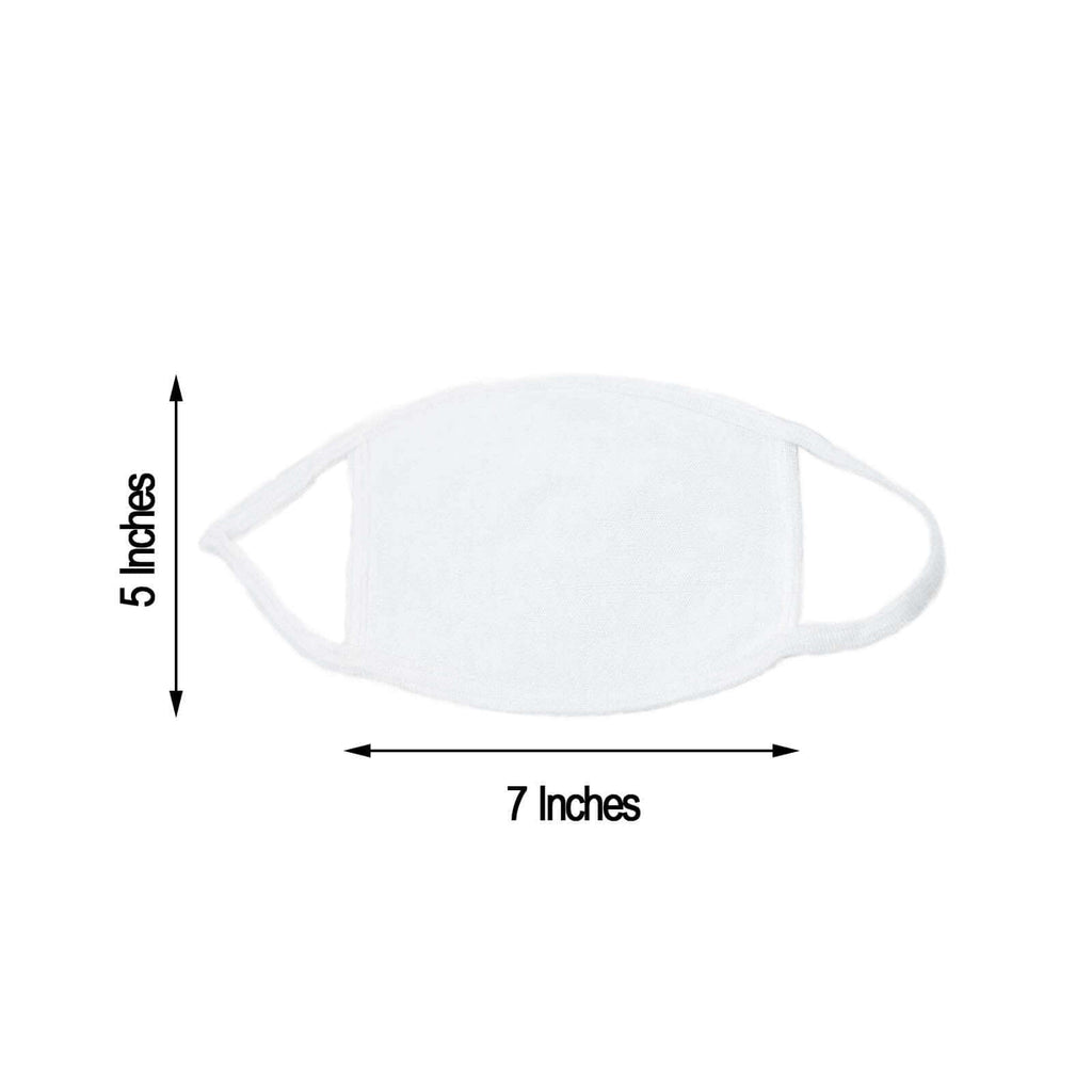 30 Pack White Cotton Face Masks | TableclothsFactory