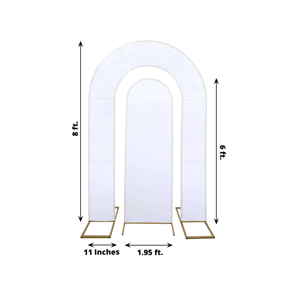 White Spandex Chiara Arch Covers | TableclothsFactory