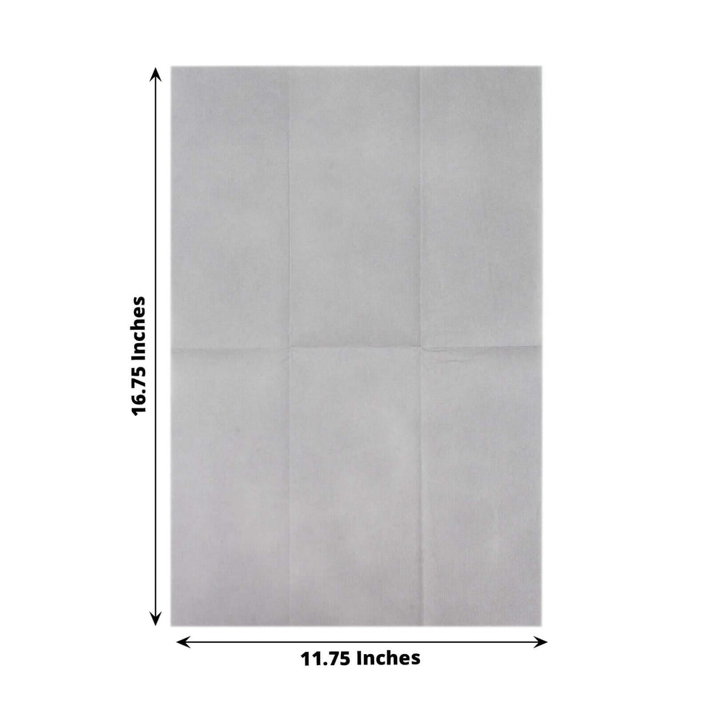 Linen-Like Paper Napkins Silver | TableclothsFactory