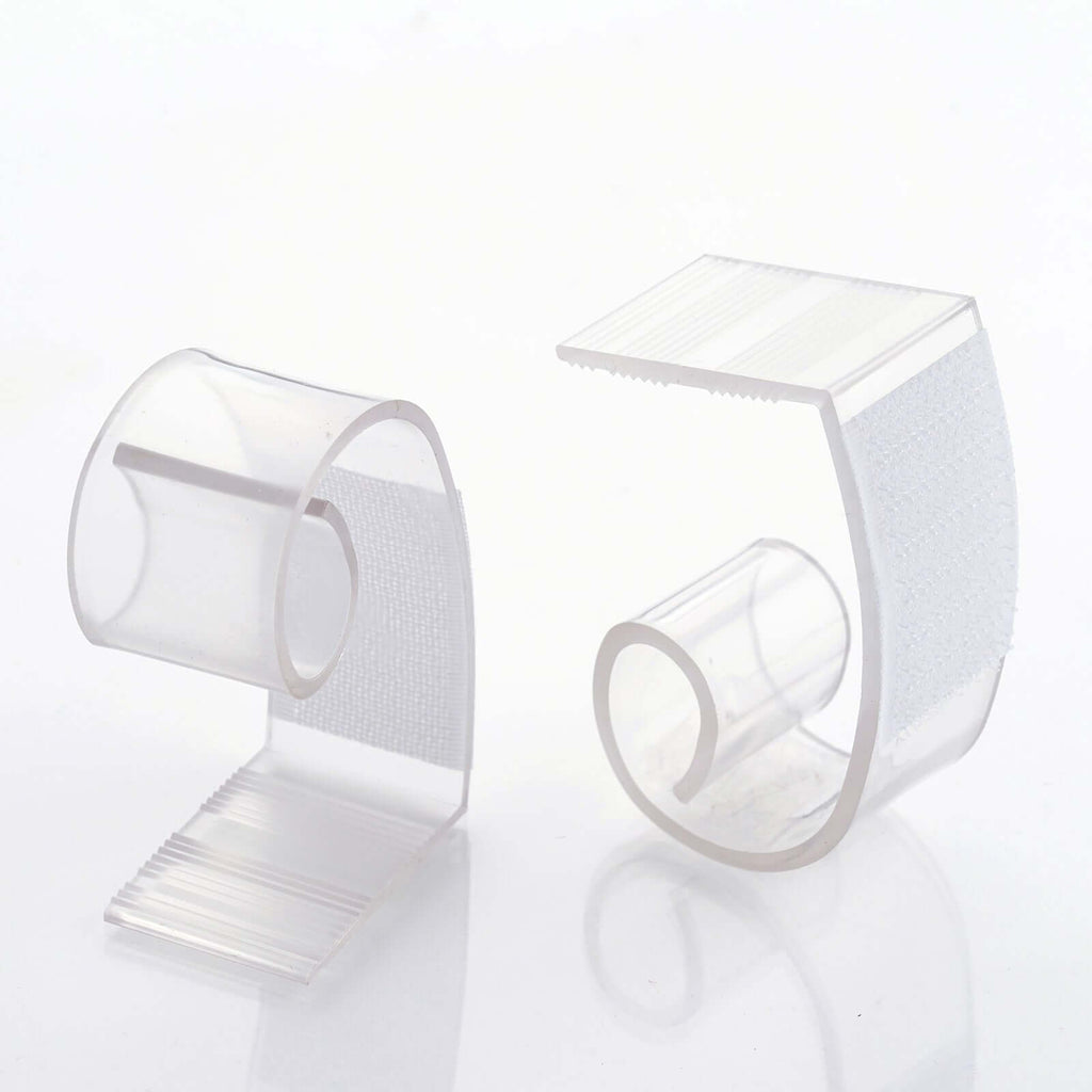 Adjustable Plastic Table Skirt Clips - 12 Pcs | TableclothsFactory