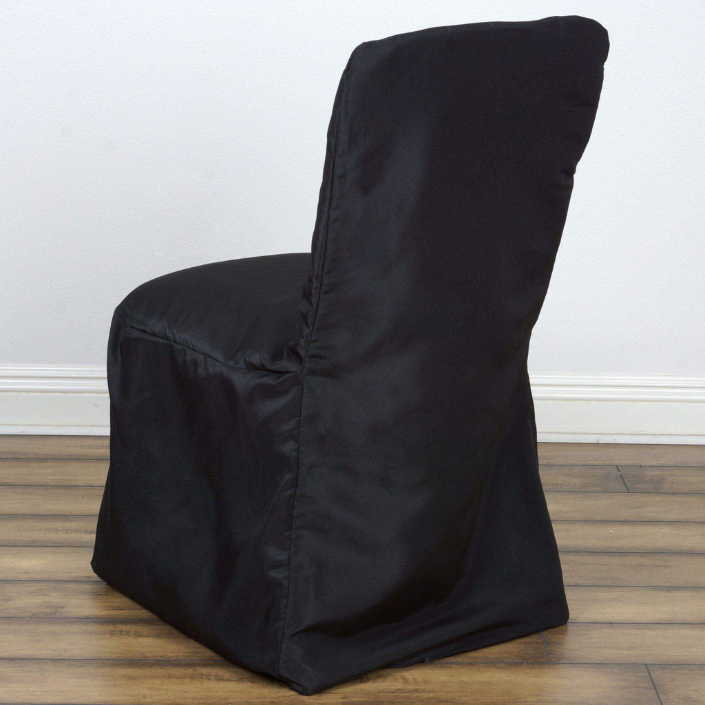 Polyester Banquet Chair Cover Black | TableclothsFactory