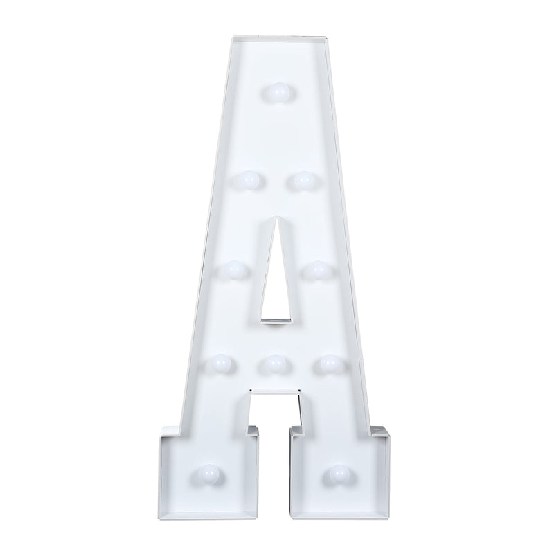 4ft White LED Marquee Number "6" | TableclothsFactory