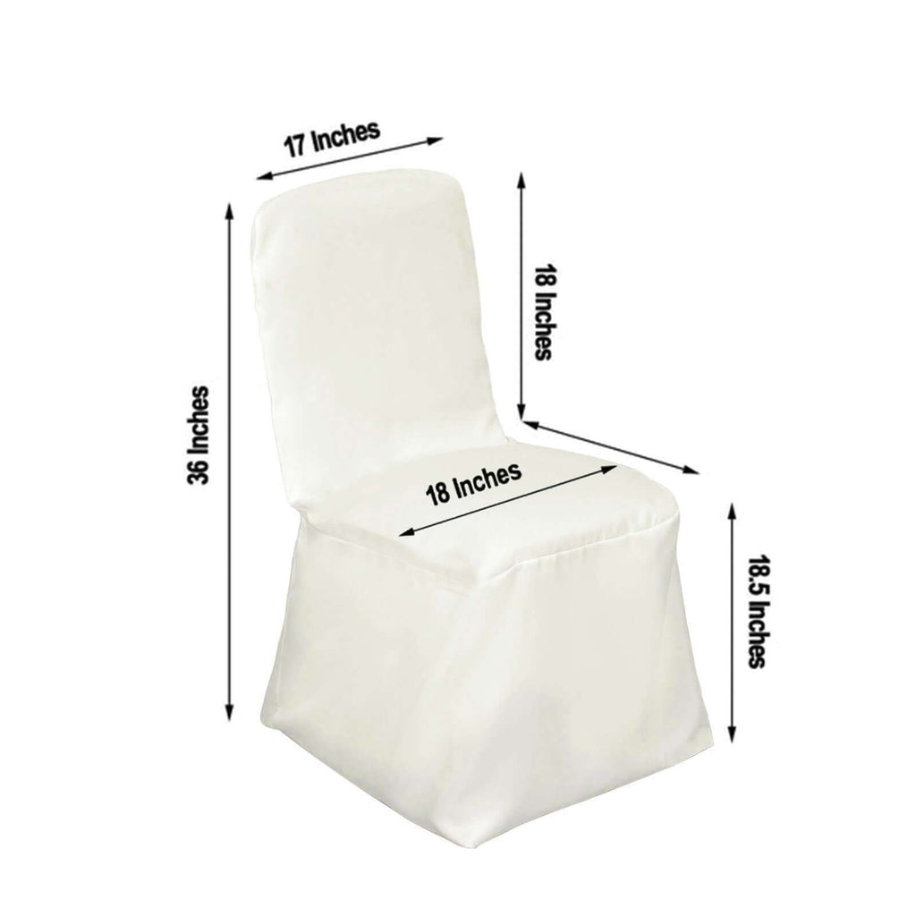 Polyester Banquet Chair Cover Ivory | TableclothsFactory