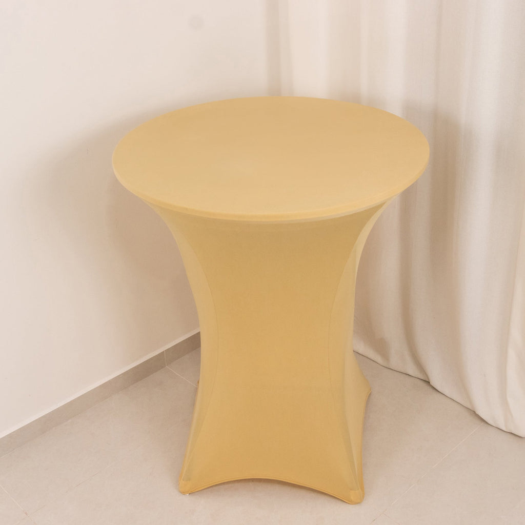 Cocktail Table Cover 33"-36" Champagne | TableclothsFactory